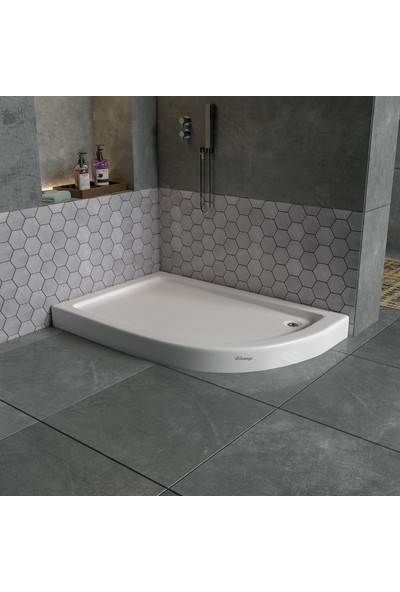 Dbbanyo Sol Asimetrik Monoblok Duş Teknesi 80*100*11 cm