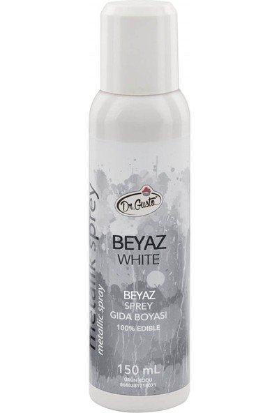Dr Gusto Sprey Gıda Boyası Beyaz 150 gr Dr Gusto Sprey Gıda Boyası Beyaz 150 gr