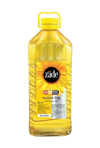 Zade Ayçiçek Yağı 5 lt Pet Şişe