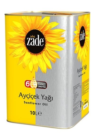 Zade Ayçiçek Yağı 10 lt Teneke Zade Ayçiçek Yağı 10 lt Teneke