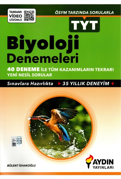 Aydın Yayınları Tyt Biyoloji Denemeleri 40 Deneme