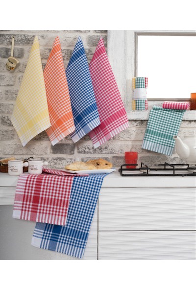 Softest Mutfak Kurulama Bezi 8 Adet 8 Renk 50 x 70 cm