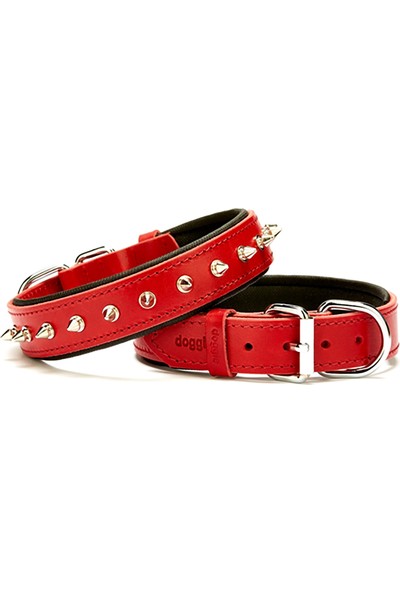 Doggie Konforlu El Yapımı Çivili Köpek Boyun Tasması