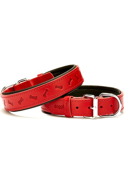 Doggie Konforlu El Yapımı Kemik Desenli Köpek Boyun Tasması