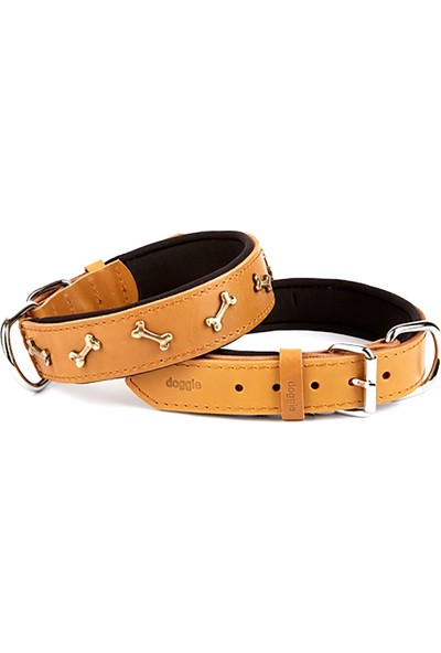 Doggie Konforlu El Yapımı Kemik Süslü Köpek Boyun Tasması