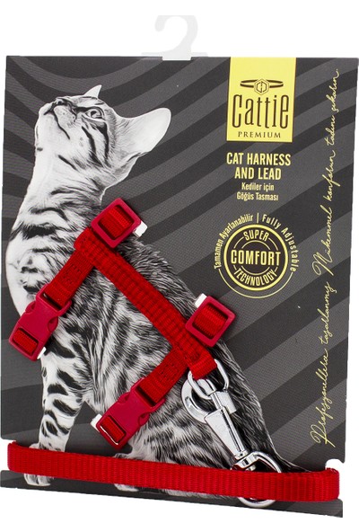 Cattie Dokumadan El Yapımı Kedi Göğüs & Gezdirme Takımı
