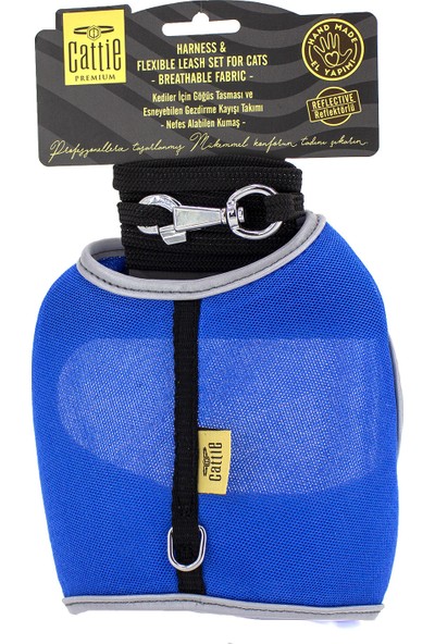 Cattie Hava Alan Dokumadan El Yapımı Kedi Göğüs & Gezdirme Takımı Cattie Hava Alan Dokumadan El Yapımı Kedi Göğüs & Gezdirme Takımı