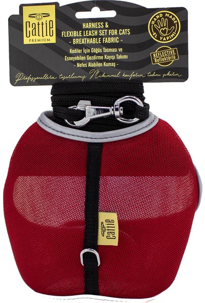 Cattie Hava Alan Dokumadan El Yapımı Kedi Göğüs & Gezdirme Takımı Cattie Hava Alan Dokumadan El Yapımı Kedi Göğüs & Gezdirme Takımı