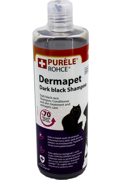 Purele Dermapet Siyah Irk Kedi Ve Köpek İçin Dermatolojik Etkili Kremli Şampuan 450 ml Purele Dermapet Siyah Irk Kedi Ve Köpek İçin Dermatolojik Etkili Kremli Şampuan 450 ml