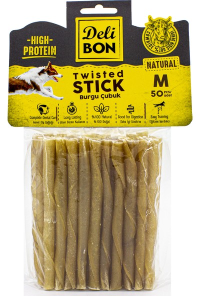Delibon Burgu Çubuk Orta Boy 50'li Paket Naturel Delibon Burgu Çubuk Orta Boy 50'li Paket Naturel