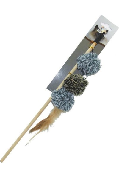 Eastland Kedi Otlu Top Peluş Oyuncaklı Kedi Oltası 40 cm Eastland Kedi Otlu Top Peluş Oyuncaklı Kedi Oltası 40 cm