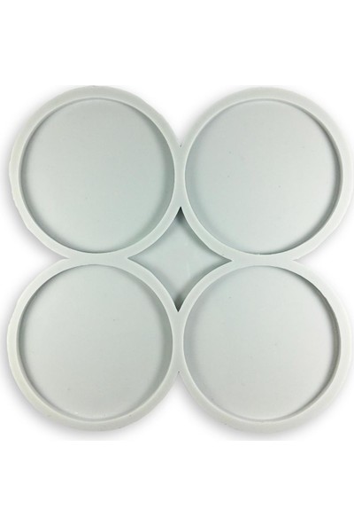 Mold-it Bardak Altlığı Yuvarlak Silikon Kalıp Epoksi Reçine Kalıbı 4'lü Mold-it Bardak Altlığı Yuvarlak Silikon Kalıp Epoksi Reçine Kalıbı 4'lü