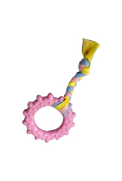 Eurodog Puppy Pembe Çark Diş Kaşıma Oyuncağı 17 cm Eurodog Puppy Pembe Çark Diş Kaşıma Oyuncağı 17 cm