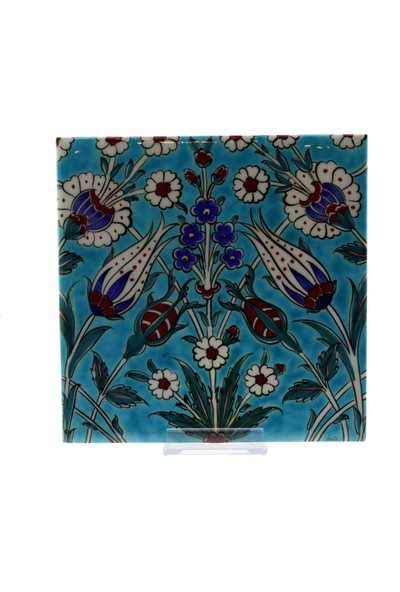 Otantik Çini Turkuaz Lale Kuwars Islak Kuru Duvar Kaplama Karo Otantik Çini Turkuaz Lale Kuwars Islak Kuru Duvar Kaplama Karo