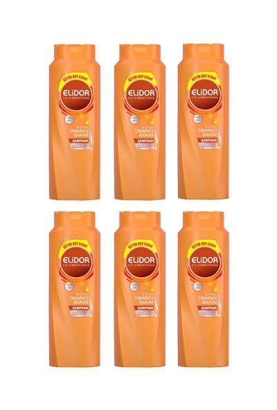 Elidor Anında Onarıcı Bakım Saç Bakım Şampuanı 650 ml 6 Adet