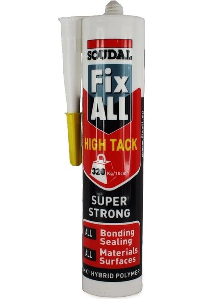 Soudal Fix All High Tack Korniş Yapıştırıcı Montaj Silikonu Beyaz Soudal Fix All High Tack Korniş Yapıştırıcı Montaj Silikonu Beyaz
