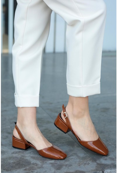 Mio Gusto Aura Taba Rugan Kısa Topuklu Mio Gusto Aura Taba Rugan Kısa Topuklu