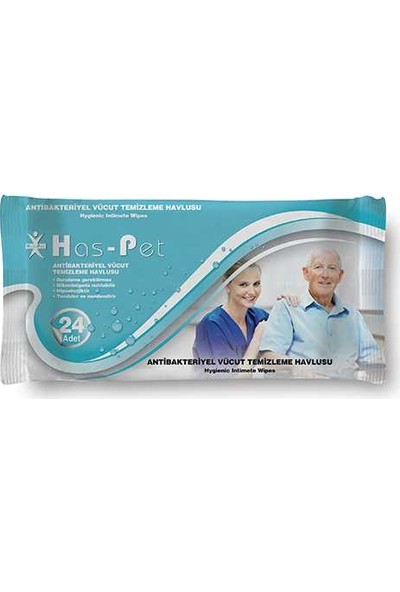 Has-Pet Antibakyeriyel Vücut Temizleme Havlusu 24'lü