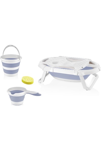 Babyjem Katlanır Banyo Seti Mavi