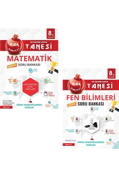 Nartest Yayınevi LGS 8. Sınıf Nar Tanesi Altın Sorular Matematik Fen Bilimleri Soru Bankası Seti Nartest Yayınevi LGS 8. Sınıf Nar Tanesi Altın Sorular Matematik Fen Bilimleri Soru Bankası Seti