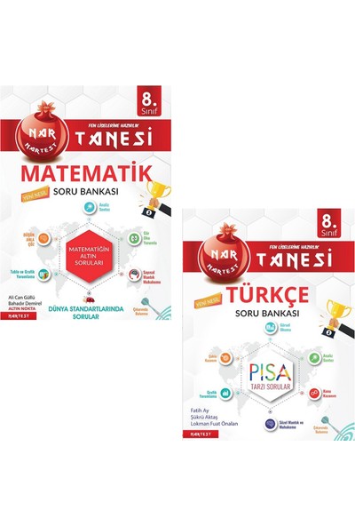 Nartest Yayınevi LGS 8. Sınıf Nar Tanesi Altın Sorular Matematik ve Türkçe Soru Bankası Seti Nartest Yayınevi LGS 8. Sınıf Nar Tanesi Altın Sorular Matematik ve Türkçe Soru Bankası Seti