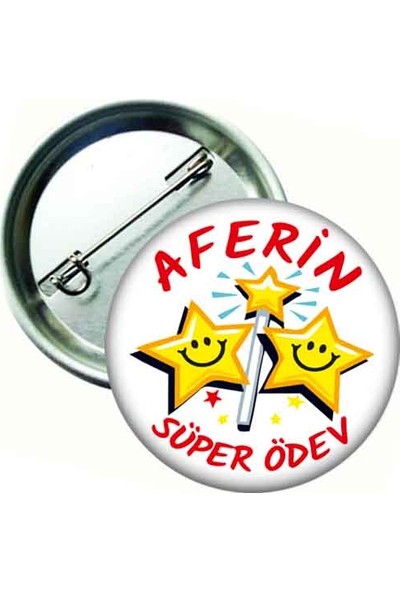 Hediye Panayırı Aferin Süper Ödev Yaka Rozeti - 20 Adet