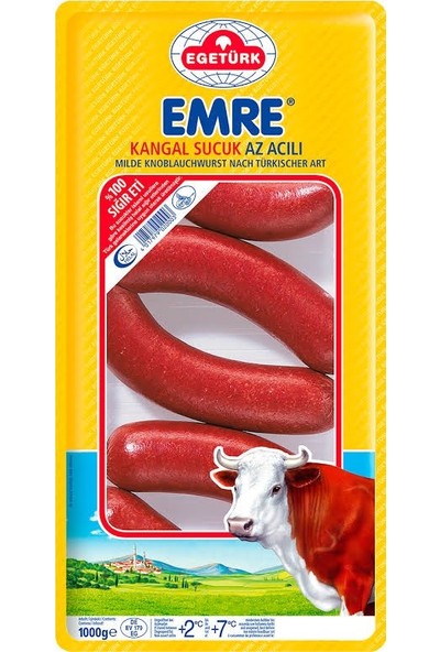 Egetürk Emre Kangal Sucuk Az Acılı 3'lü 1 kg