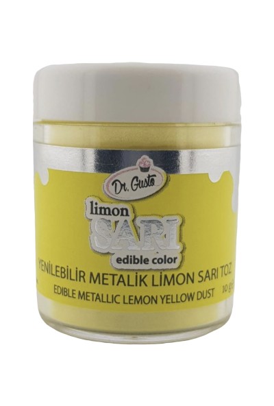 Pastaport Dr Gusto Limon Sarı Yenilebilir Metalik Toz Boya 10 gr Pastaport Dr Gusto Limon Sarı Yenilebilir Metalik Toz Boya 10 gr