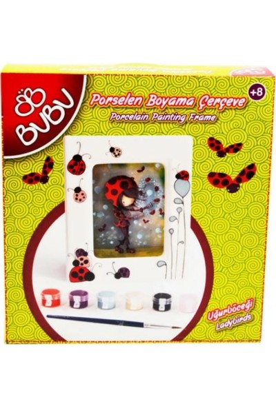 Bu-Bu Porselen Boyama Çerçeve Uğurböceği BUBU-PB0012