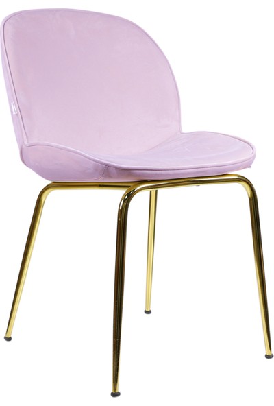 Sandalye Online Cara Sandalye Gold Kaplama Ayak Pembe