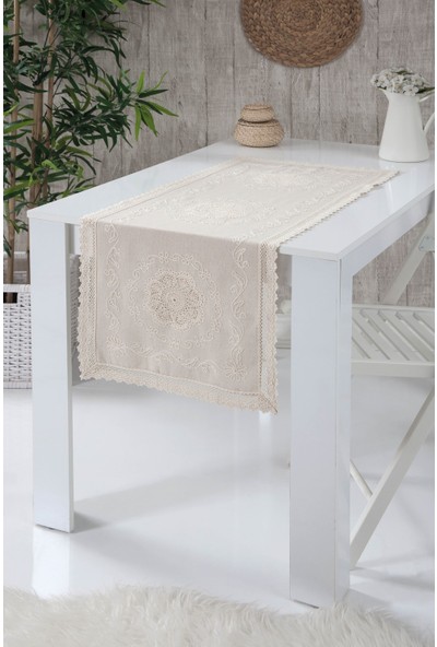 Wellstil Dantel ve Lase Işlemeli Otantik Runner Wellstil Dantel ve Lase Işlemeli Otantik Runner