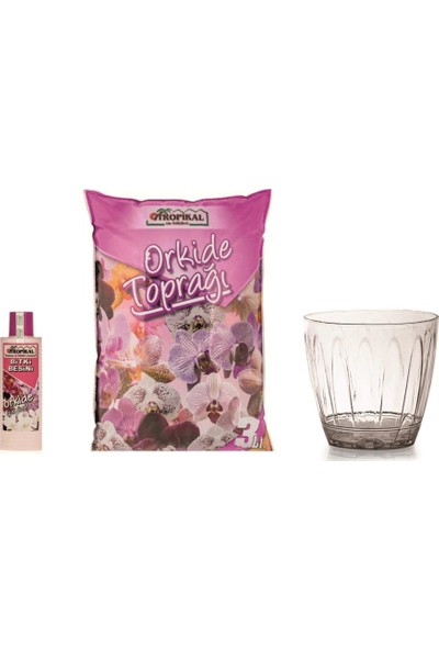 Serinova Orkide Toprağı Orkide Saksısı ve Orkide Besini Seti 3'lü Serinova Orkide Toprağı Orkide Saksısı ve Orkide Besini Seti 3'lü