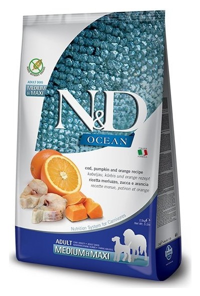 N&D Ocean Tahılsız Orta ve Büyük Irk Köpek Maması 2,5 kg