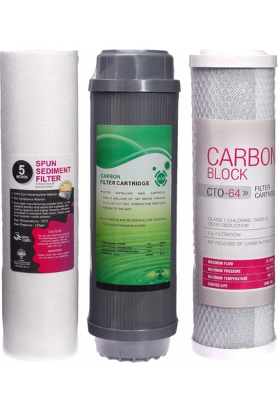 Aqualine Su Arıtma Cihazı 3’lü Filtre Seti