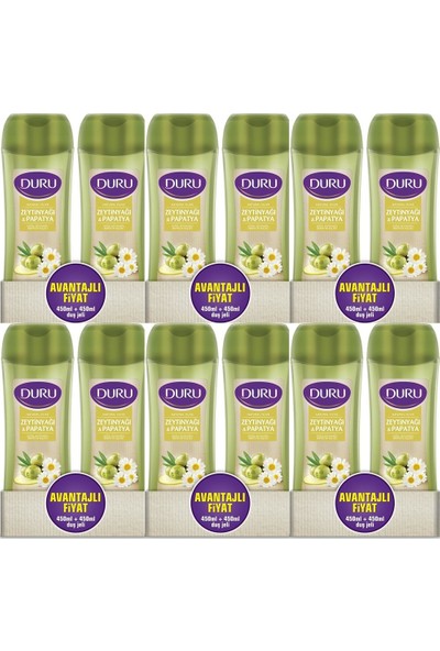 Duru Natural Olive Zeytinyağı & Papatya Duş Jeli 12 x 450 ml