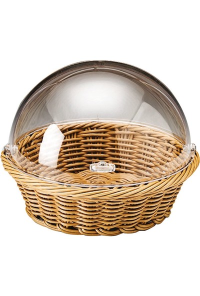 Zicco Polikarbon Rolltop Kapaklı Ekmek Sepeti Sepetli Fanus