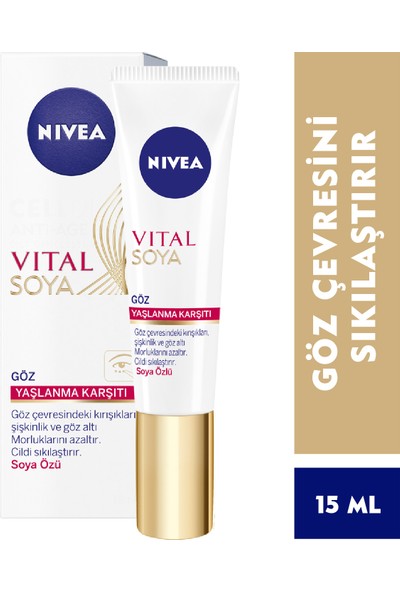 Nivea Vital Soya Yaşlanma Karşıtı & Leke Giderici Göz Bakım Kremi 15Ml