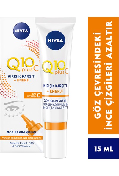 Nivea Q10+ C Kırışık Karşıtı Enerji Göz Bakım Kremi 15Ml