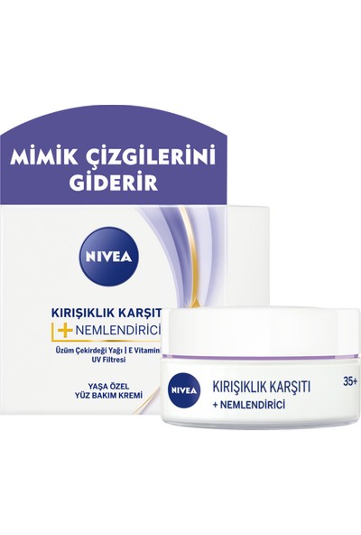 Nivea Kırışıklık Karşıtı + Nemlendirici 35+ Yaşa Özel Yüz Bakım Kremi 50 ml