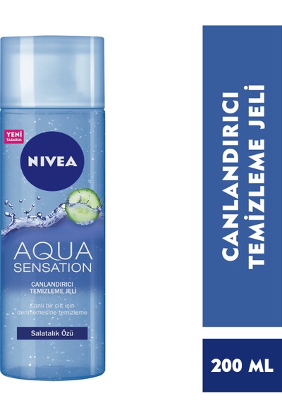 Nivea Aqua Sensation Normal/Karma Ciltler için Canlandırıcı Yüz Temizleme Jeli 200 ml