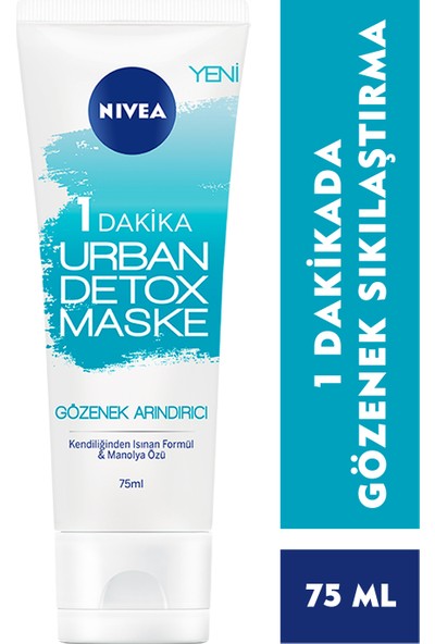 Nivea 1 Dakika Urban Detox Maske Gözenek Arındırıcı 75Ml Nivea 1 Dakika Urban Detox Maske Gözenek Arındırıcı 75Ml