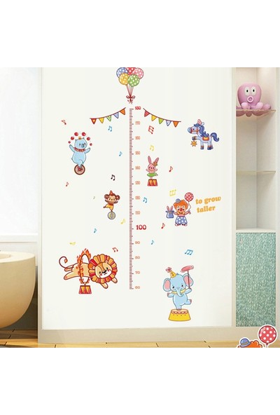 Crystal Kids Sevimli Sirk Hayvanları Boy Ölçen Bebek ve Çocuk Odası Dekoru Crystal Kids Sevimli Sirk Hayvanları Boy Ölçen Bebek ve Çocuk Odası Dekoru