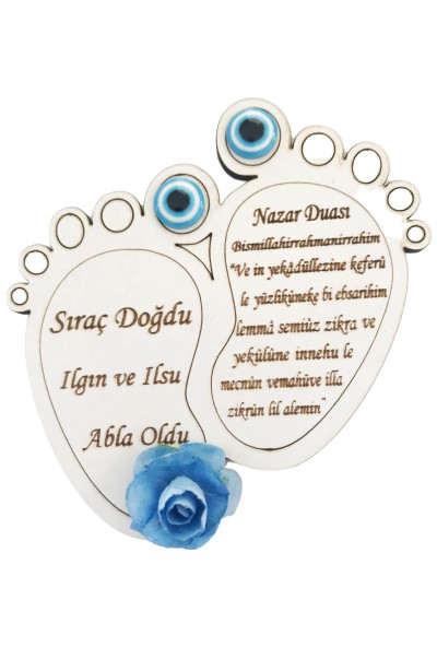 Antiocheia Bebek Ayağı Bebek Magnet Mavi - 30 Adet