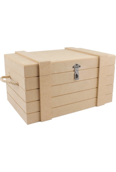 Parstek Ahşap Çıtalı Sandık Küçük