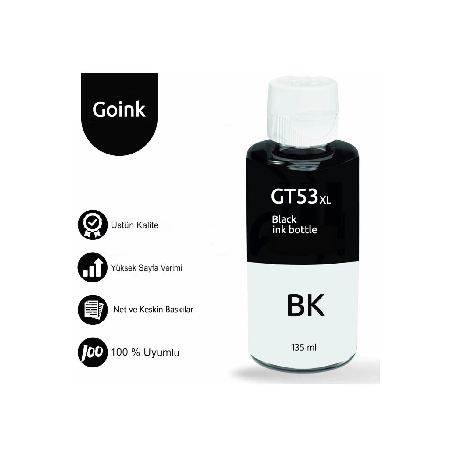 Goink Hp Smart Tank 720 GT53XL Siyah Muadil Mürekkep - 135 Fiyatı