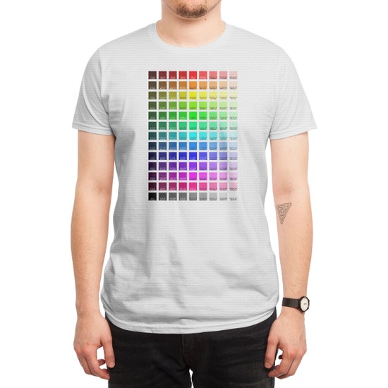 Dbh Rgb To Cmyk Color Swatches Beyaz Spor Tişört Fiyatı
