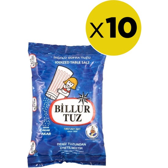 Billur Tuz Iyotlu 750 gr x 10 Adet Fiyatı - Taksit Seçenekleri