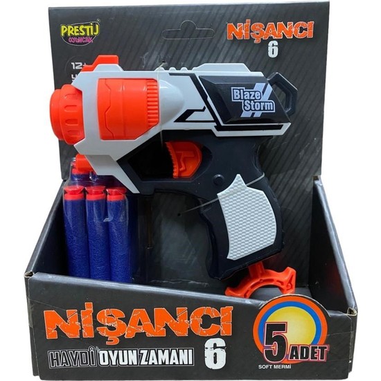 Nerf Sünger Mermi Dart Atan 5 Dartlı Nişancı Oyuncak Tabanca Fiyatı