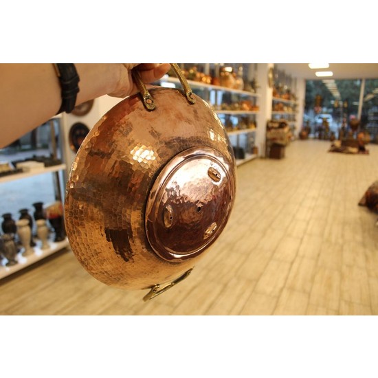 Alis Copper Shop Agır El Dovmesi Bakır Vok Tava Fiyatı