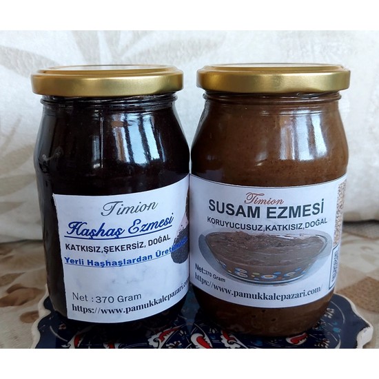 Timion Susam ve Haşhaş Ezmesi İkili Cam Kavanozda 370 gr Fiyatı
